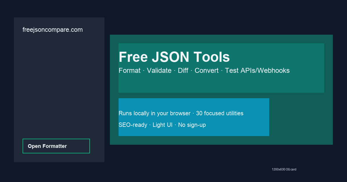 Free JSON Tools | Format, Compare, Convert